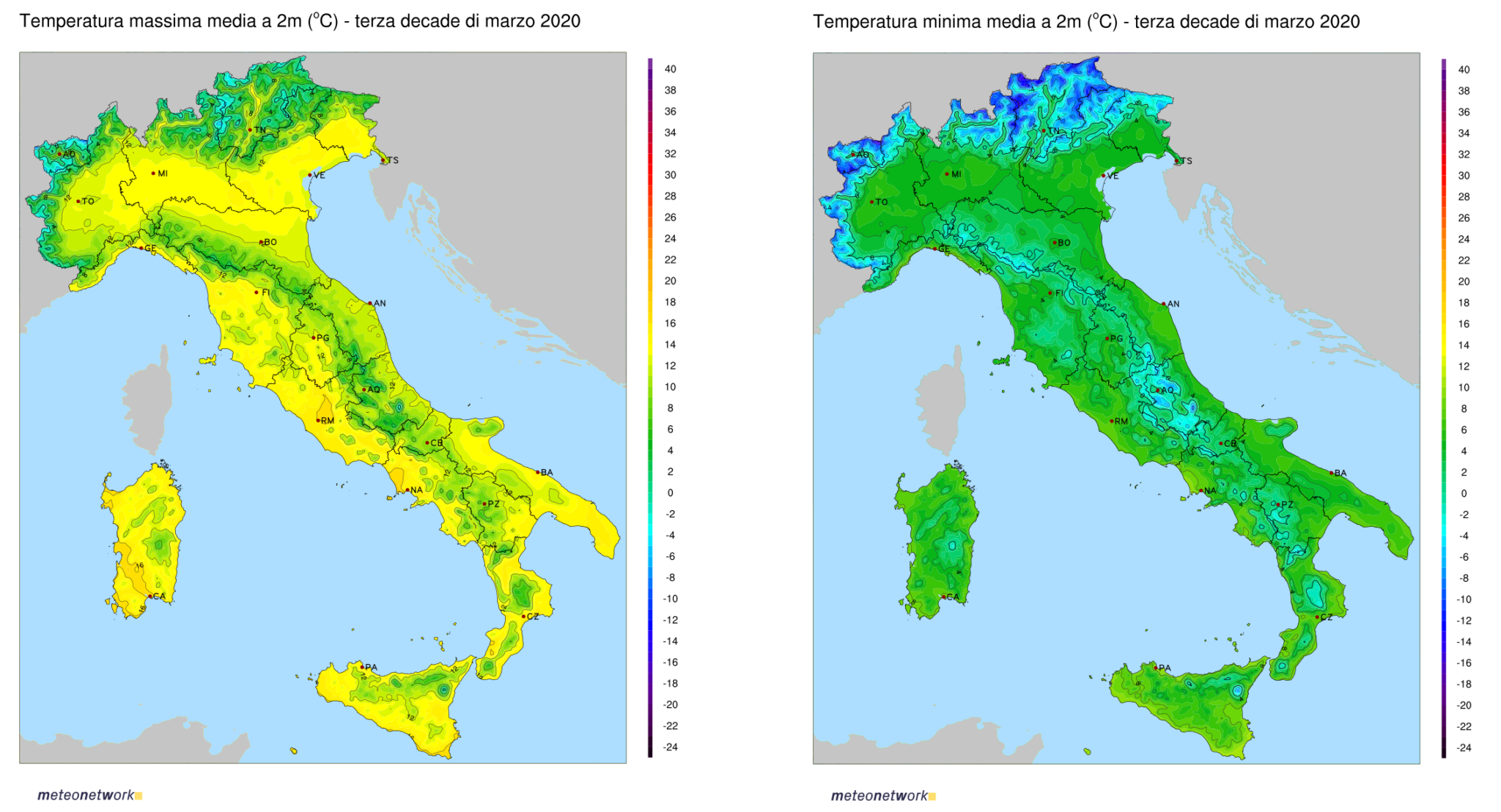 Mappe periodiche MeteoNetwork, nuovo servizio gratuito per tutti ...